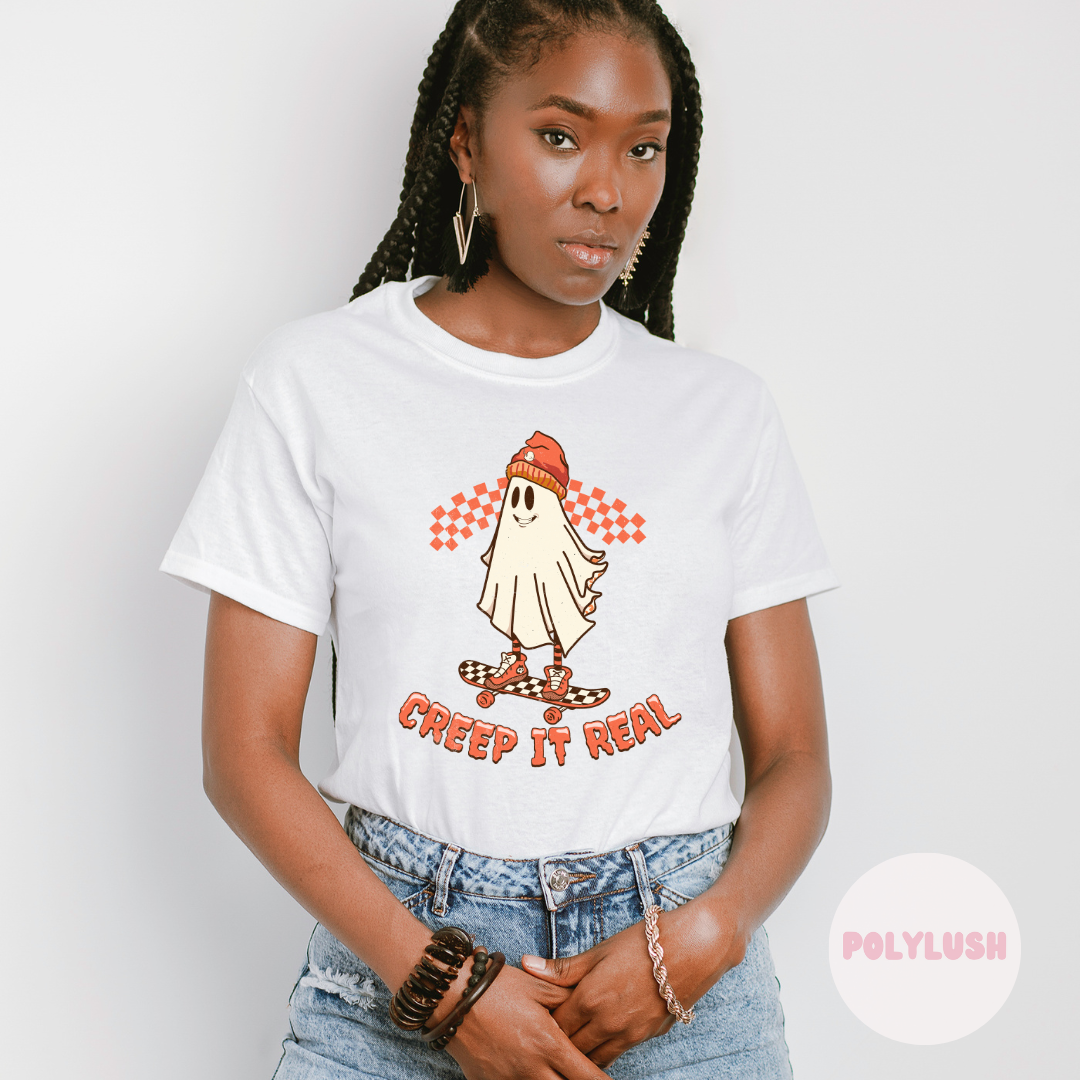 Creep It Real, Ghost Skateboard DTF Transfer – Polylush