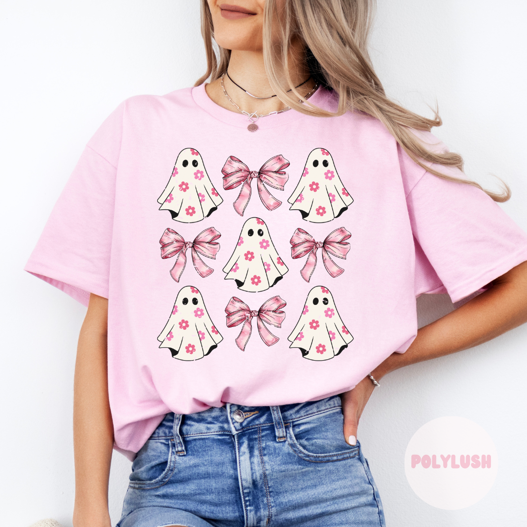 Floral Bow And Ghost DTF Transfer – Polylush