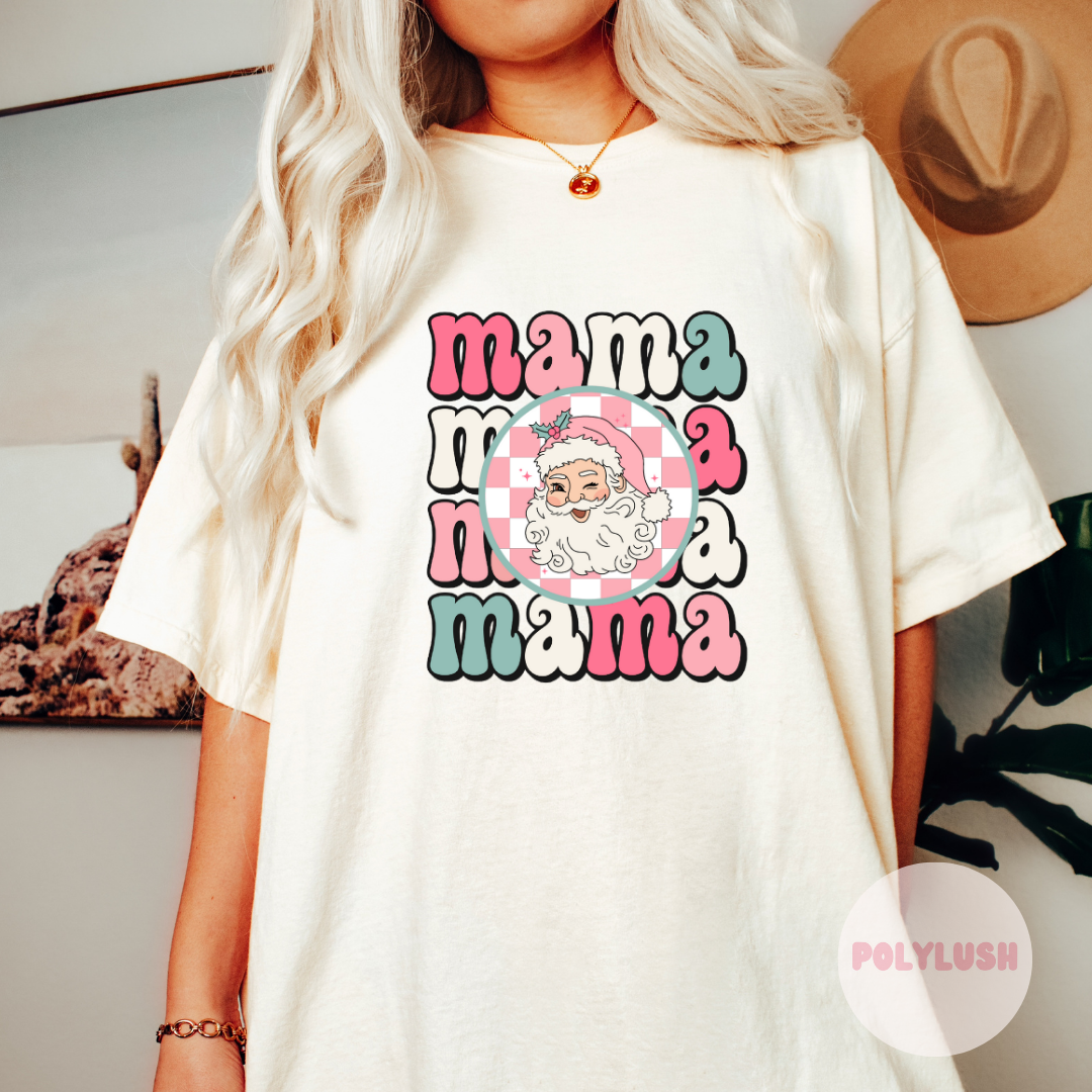 Mama Mama Mama Santa DTF Transfer – Polylush