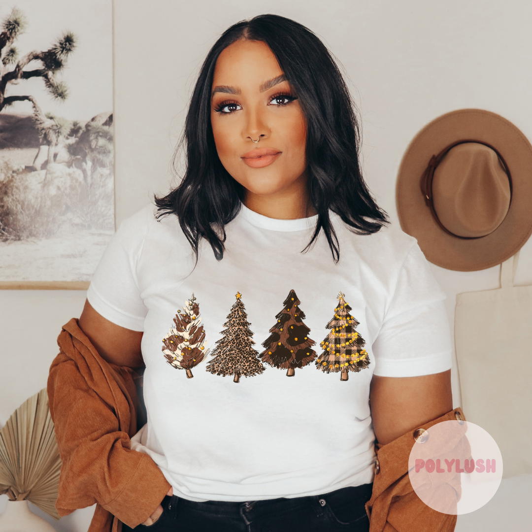 Cheetah Christmas Trees DTF Transfer – Polylush