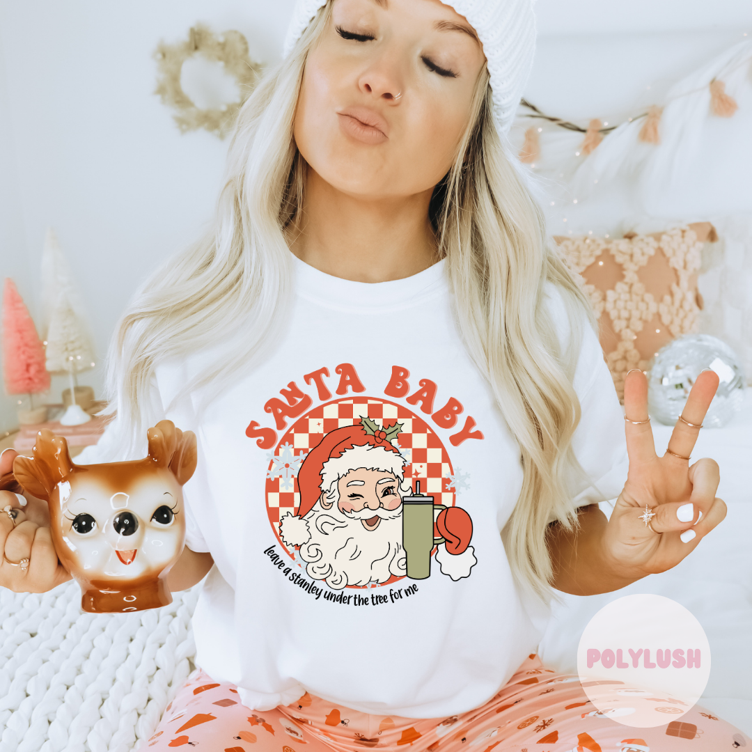 Santa Baby Stanly Cup DTF Transfer – Polylush