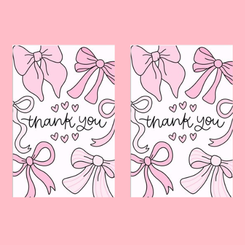 50 Thankful Bows Thank You Cards – Polylush