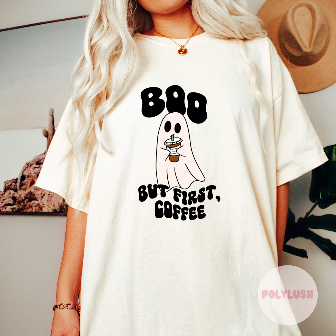 Boo But First Coffee DTF Transfer – Polylush