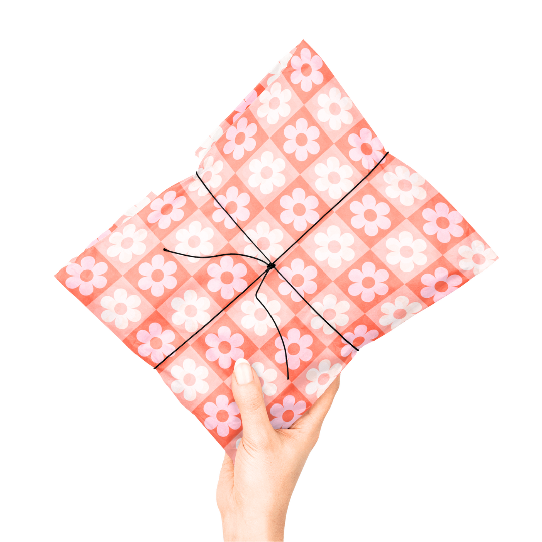 Checkered Floral Tissue Paper – Polylush